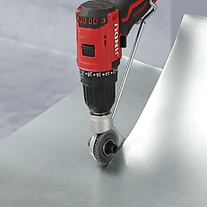 Jikbeed Metal Nibbler Drill Attachment - Electric Drill Shears Attachment Cutter Nibbler, Sheet Metal Cutter Tool Adapter, Specifically Designed for Cutting Flat Metal Sheets of 21 Gauge and Below