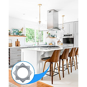 Lazy Susan Hardware 6 Inch, NIKOEO Lazy Susan Turntable Hardware, Square Rotating Bearing Plate for Serving Trays, Kitchen Storage Racks and Craft Table, 500lbs Capacity, 4Pack