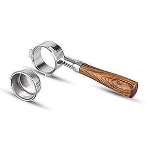 54mm Bottomless Portafilter, MATOW 54mm Bottomless Naked Portafilter Compatible with 54mm Breville Barista Series and 54mm Breville Machines (Filter Basket Included)