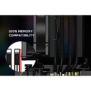 ID-COOLING SE-914-XT ARGB Cooler 131mm Height CPU Air Cooler ARGB Light Sync with Motherboard(5V 3-PIN Connector) 92mm PWM Fan 4 Heatpipes CPU Fan for Intel/AMD, LGA 1700 Compatible for Desktop