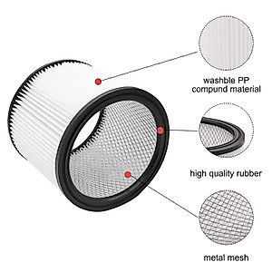 GIBTOOL Replacement Cartridge Filter Compatible with Shop-Vac 90304 90350 90333 Fits Most Wet/Dry Vacuum Cleaners 5 Gallon and Above