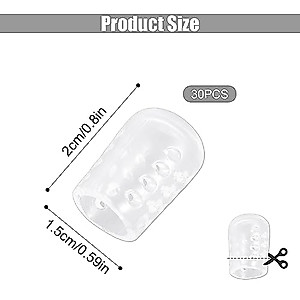 30pcs Silicone Anti-Friction Toe Protector, Breathable Toe Protectors Clear Toe Covers Silicone Toe Guards Soft Toe Sleeves for Women Men