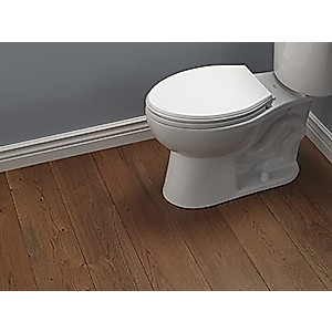 Delta Faucet Wycliffe Slow Close Elongated Toilet Seat with Non-Slip Seat Bumpers, Soft Close Toilet Seat Elongated, Toilet Seat Slow Close, White 811901-WH