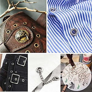 1203PCS Grommet Eyelet Pliers Tool Kit, 1/4 Inch Fabric Leather Hole Eyelets Grommets Punch Pliers, for Fabric, Leather, Belt, Shoes, Clothes