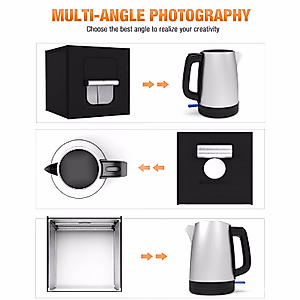 FOSITAN Bi-Color Dimmable Photo Light Box Kit, 32x32 inch/80x80 cm Photo Studio Photography Photo Box Kit 2 Led Light Bars 252 LED Light Beads Tabletop Professional Shooting Tent with 5 Backdrops