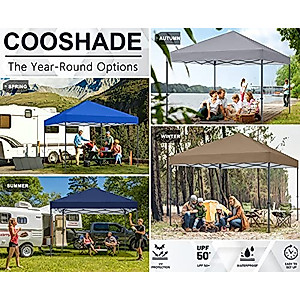 COOSHADE Durable Easy Pop Up Canopy Tent 12x12Ft(White)
