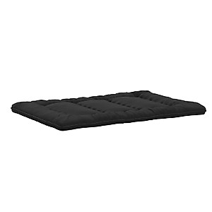 YOSHOOT Japanese Shiki Futon Mattress For Floor, Bed Folding Portable Camping Roll Up Mattress Thicken Mattress Sleeping Pad for Guest Room Full Size, Black