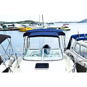 Canvas Waterproof Marine Fabric 600D 80" L×60" W Cordura Material with Water-Resistant PVC Backing Outdoor/Indoor Canvas Awning Fabric for Sunbrella Boat Outdoor Tent Cushion 60" Wide, Blue