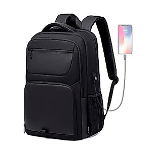 Travel Laptop Backpack, Anti Theft Backpack for Men Women with USB Charging Port, Water Resistant Computer Backpacks Bag Fits 15.6 Inch Computer and Notebook