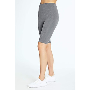 Bally Total Fitness High Rise Bermuda Short, Heather Charcoal, Large