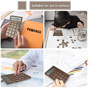 VEWINGL 12 Digit Calculator,Hold with one Hand,4 Function Calculator with Large LCD Display for Office,School,Home & Business Use,Automatic Sleep,5.4 * 3.3in