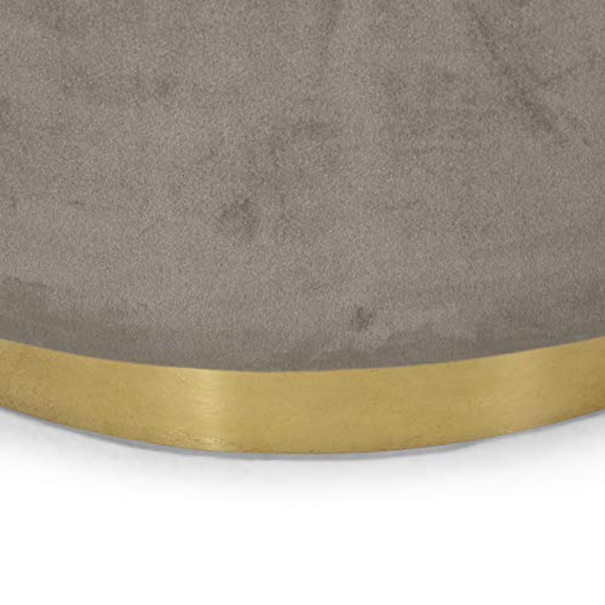 Christopher Knight Home Croton Ottoman, Gray, Shiny Brass