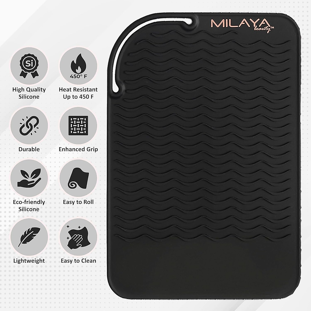 Heat Resistant Mat - Iron Mat - Curling Iron Holder - Silicone Heat Resistant Mat - Makeup Mat - Hot Tools Mat - Hot Tools Flat Iron Holder