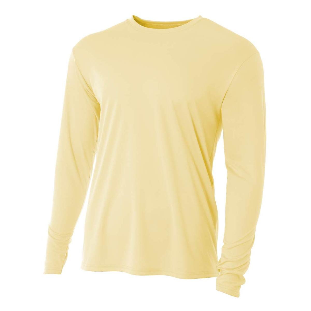 A4 Cooling Performance Long Sleeve T-Shirt (N3165) Light Yellow, L
