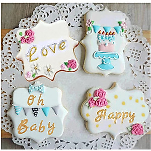 Alphabet Cake Stamps for Biscuit Fondant Cookie,Food Grade Fondant Letter Cake Stamp Tool,Uppercase Extra Spare Lowercase Numbers Phrases for Birthday Wedding Thanksgiving Christmas Party