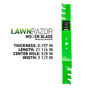 8TEN LawnRAZOR Mower Blade Set for MTD Cub Cadet LT1042 42 inch Decks 759-3830 742-3033 742-04101 759-04081 (Toothed Mulching)
