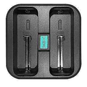 USB 18650 Charger for Rechargeable Battery,Lithicore 2 bay PULSE Smart Universal Charger for AA, AAA, NiMH, NiCd,Li-ion,14650,16340,18350,18490,18500,18650,22650,20700,21700,26500,26650 batteries