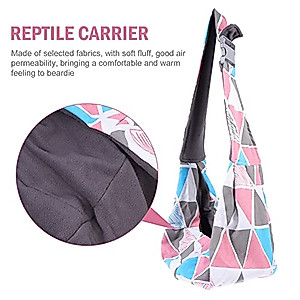 balacoo Reptile Carrier Sling Adjustable Bearded Dragon Carrier Bag Pouch Holder for Travel Reptile Small Animals Pets Clothes Tank Accessories