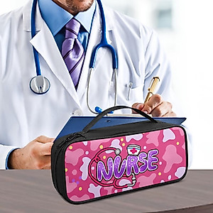 SUITOSELFY Stethoscope Case Compatible with 3M Littmann Classic III,Stethoscope Carrying Storage Bag Cover Organizer,Cute Stethoscope Holder with Mesh Pocket for Nurse Accessories