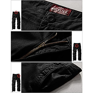 Match Men's Wild Cargo Pants(Black,36)