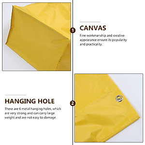 Scicalife Yellow Laundry Cart Bag, 9" x 7" x 0.98", Vinyl, Reusable, Stain and Water Resistant