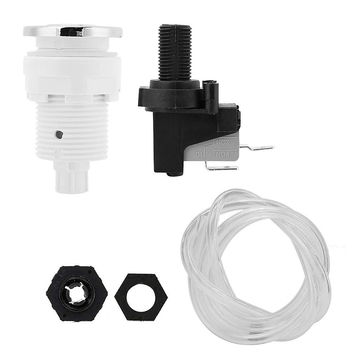 Glomora Garbage Disposal Air Switch, Spa Bathtub Air Switch Button Kit, Air Hose Micro Switch, Air Pressure Switch Button