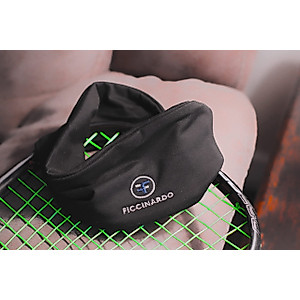 Ficcinardo Heavy Duty Sports Sweatband for Men and Women - Super Absorbent - 4 Layer Headband for Heavy Sweaters - No Drip - Hyper Wicking Technology - Black - One Size Fits Most