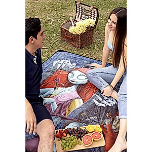 Disney The Nightmare Before Christmas Gang Micro Raschel Fleece Throw Blanket 48" x 60"