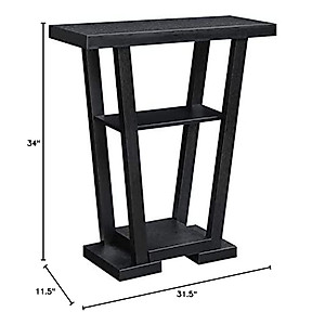 Convenience Concepts Newport V Console, Black