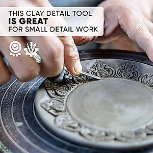 KETAR 4 Pcs Modeling Clay Carving Tools - Needle Tool Carving Kit Ceramic Pro Needles Detail Tools Sculpture Making Texture Tools