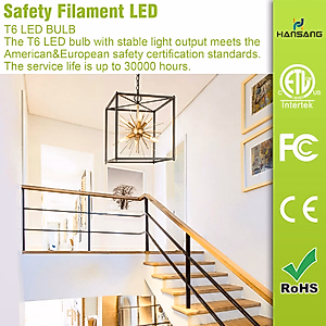 hansang E12 Candelabra LED Light Bulbs, 40W Equivalent, 4000K Natural Daylight, Dimmable E12 Small Base Edison Bulbs for Ceiling Fan, Type B Chandelier Light Bulbs, 120V, CRI85+, 400LM, 8 Pack