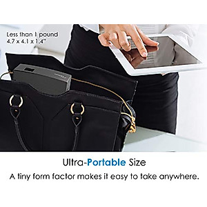 Optoma LV130 Mini Projector, Bright and Ultra Portable LED Cinema in Your Pocket, 4.5 Hour Built-in Battery, HDMI, USB, DLP Projector with Amazing Colors