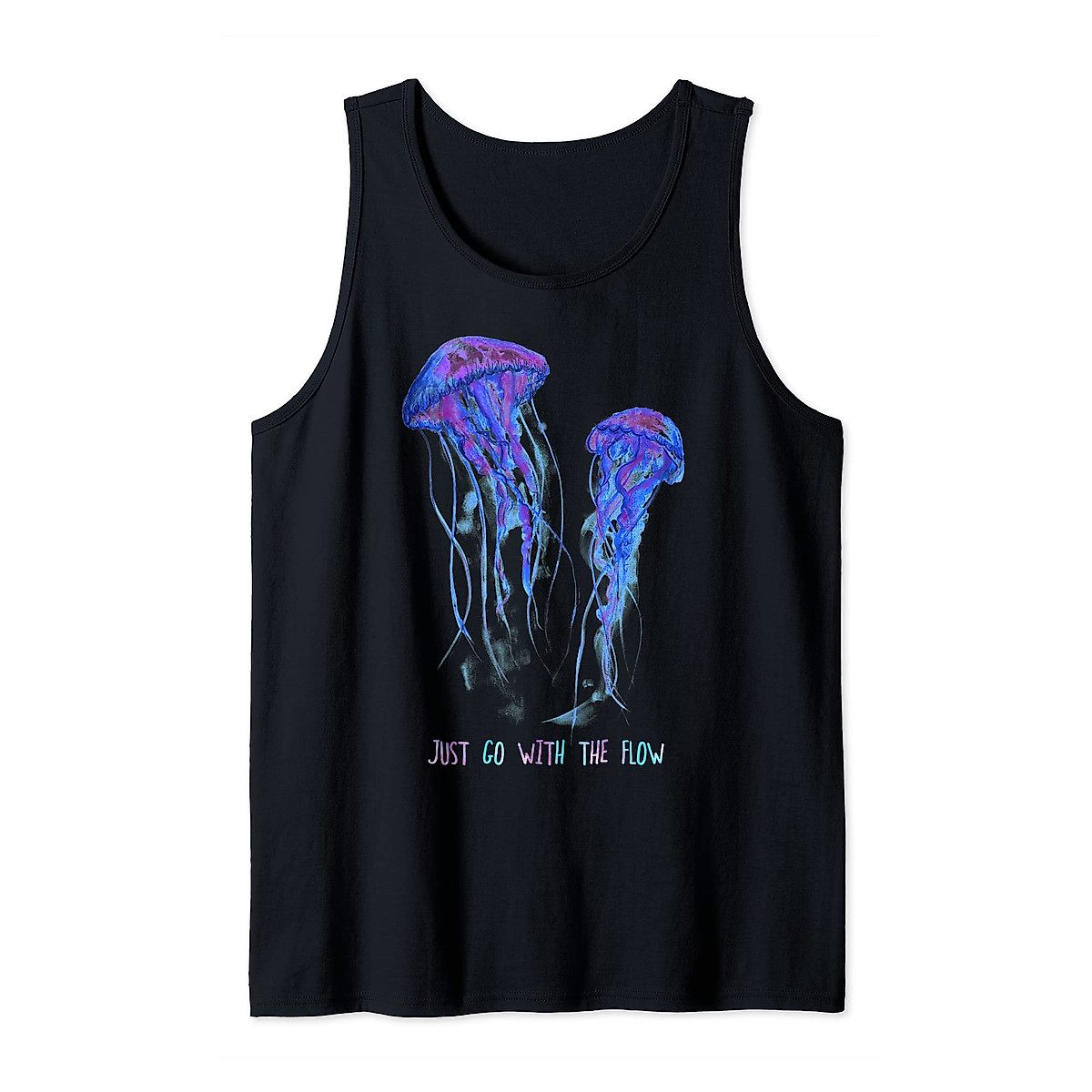 Awesome Cute UnderWater Fish Sea Just Go With Flow JellyFish Tank Top