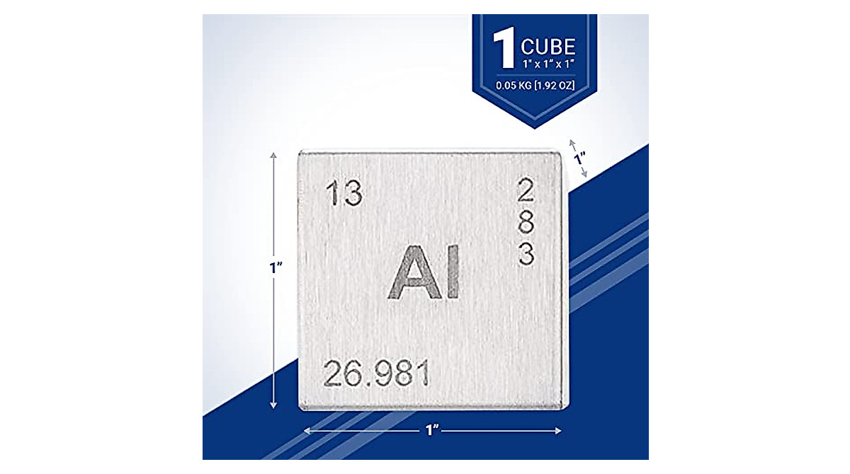 Engraved Aluminum Element Cube - Perfect Gift for Teachers
