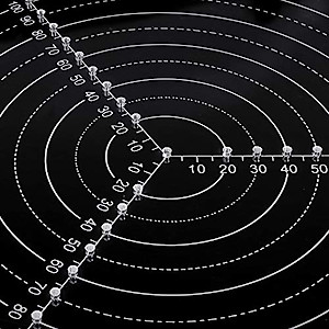 300mm /11.8inch Round Center Finder Compass for Wood Turners Lathe Work Clear Acrylic Drawing Circles Diameter