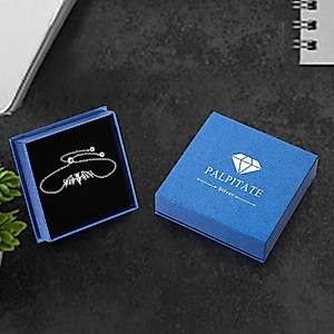 Palpitate Bat Bracelet Sterling Silver Bracelets for Women Bat Gifts Gothic Jewelry Adjustable Chain