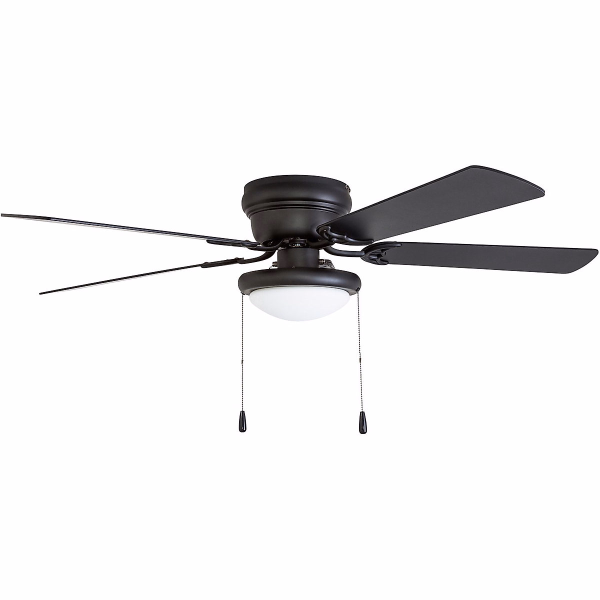 Portage Bay 50251 Hugger 52" Matte Black West Hill Ceiling Fan with Bowl Light Kit