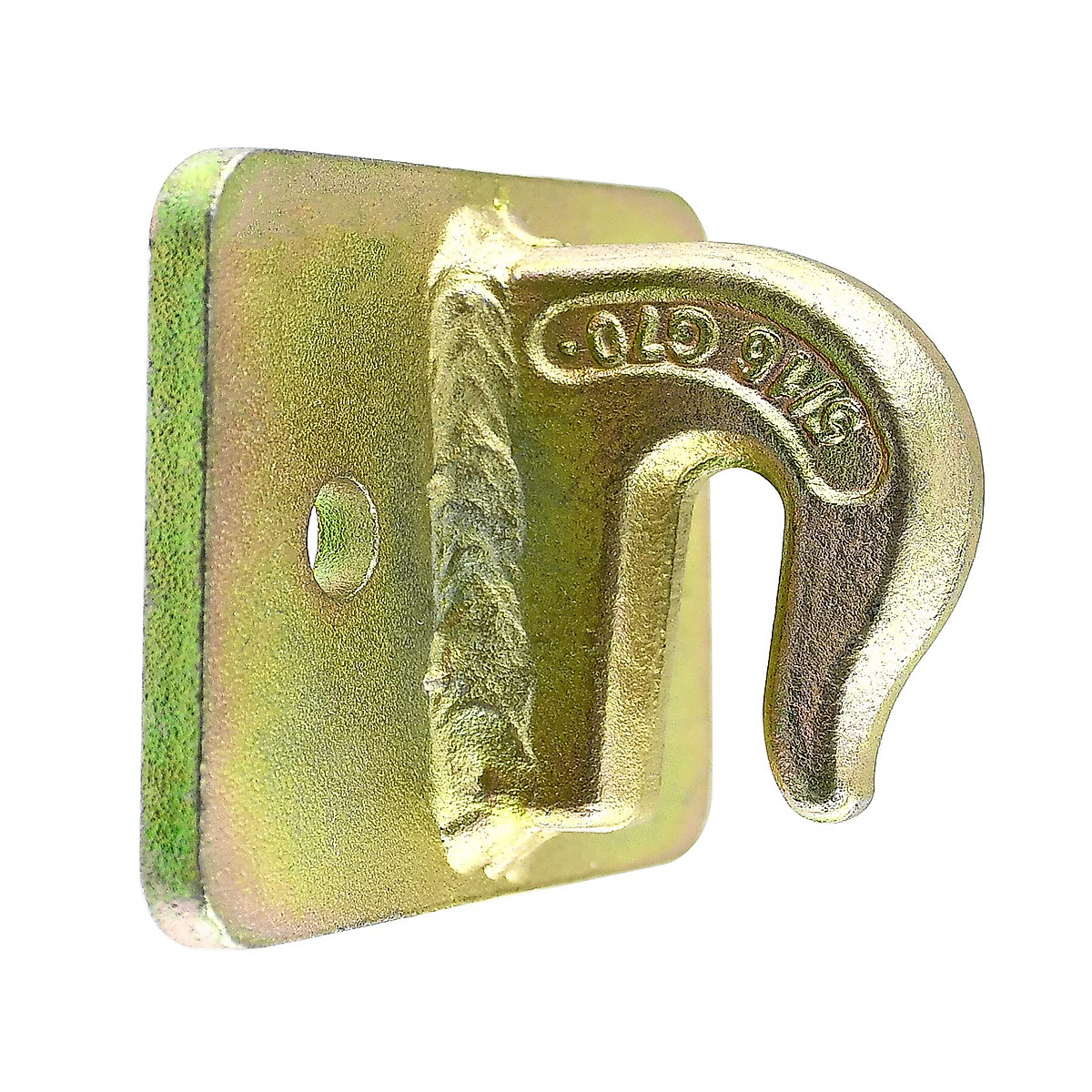 Robbor Grab Hook 5/16 in Bolt-on Grab Hook Grade 70 Forged Steel Tow Hook Work Well for Tractor Bucket, RV, UTV,Truck with Backer Plate and Hardware -2 PK