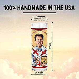Cruise Celebrity Prayer Candle - Funny Saint Candle - 8 inch Glass Prayer Votive - 100% Handmade in USA - Funny Celebrity Novelty Gift