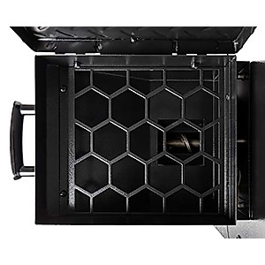 Prime Pellet Grill 81222 KC King 300 Square Inches Grilling Area Electric Pellet Smoker Grill Convection Oven Slow Roaster Auto Pilot With Digital Temprature Control & Hands Free Thermometers - Black