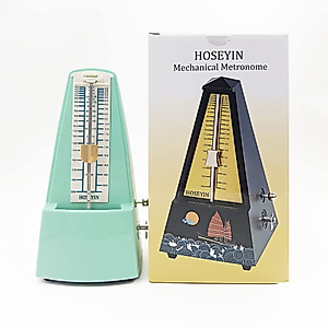 HOSEYIN Mechanical Metronome, Universal Metronome for Piano, Guitar, Violin,Drums and Other Instruments (Standard, Green)