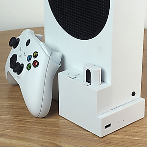 INSIGNIA Insignia - Side Dock Dual Battery Charger for Xbox Series S - White