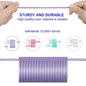 iPhone Charger,【Apple MFi Certifide】 4 Pack iPhone Cord iPhone Charging Cable Nylon Braided Compatible with iPhone 14 13 12 11 Pro Max Xs Xr 8 7