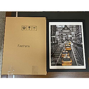Finefrarm 12x16 Frames Display 11x14 Picture with Mat or 12 x 16 Photo Without Mats Black Picture Frames Wall Art for Living Room and Office Wall Mounting Decor