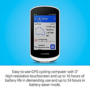 Garmin Edge® Explore 2, Easy-To-Use GPS Cycling Navigator, eBike Compatibility, Maps and Navigation, with Safety Features