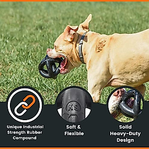 Monster K9 Dog Toys - Ultra Durable RingBall - Lifetime Replacement Guarantee - for Medium & Large Dogs - Aggressive Chewers