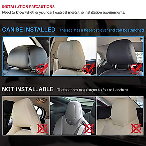 Car Seat Headrest Pillow, Car Neck Pillow with Upgrade Neck Cushion, Detachable Head Neck Support Car Accessories, Font/Back Seat Travel Sleeping Seat Pillow for Kids Teenagers Adults Elders （Black）