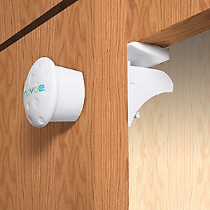 Enovoe Magnetic Cabinet Locks for Babies - 12 Locks and 2 Keys - Baby Proofing Cabinets and Drawer Locks for Toddlers - Child Safety Cabinet Kitchen Locks - Easy Install, No Drill, Tools or Screws