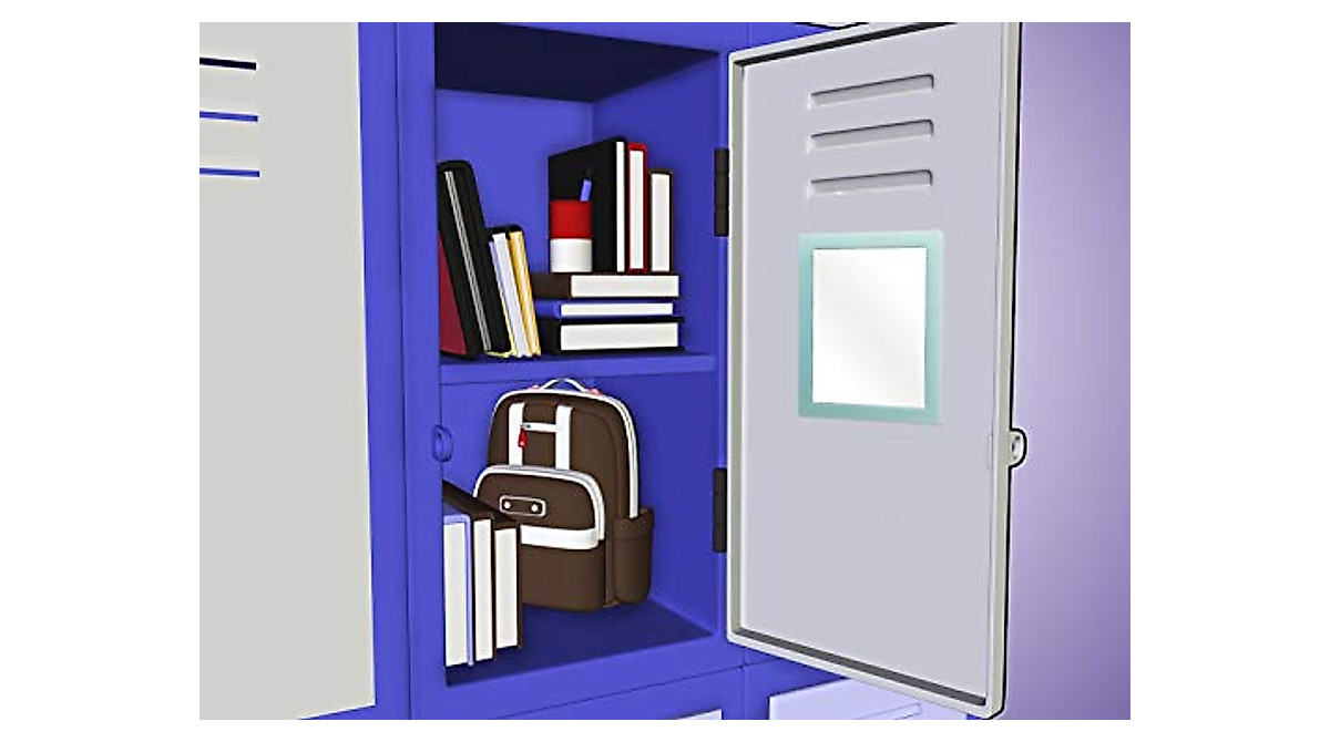 2 Pack Magnetic Locker Mirrors for School & Office