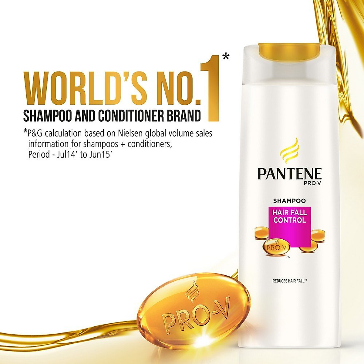 Pantene Hairfall Control Shampoo, 340ml